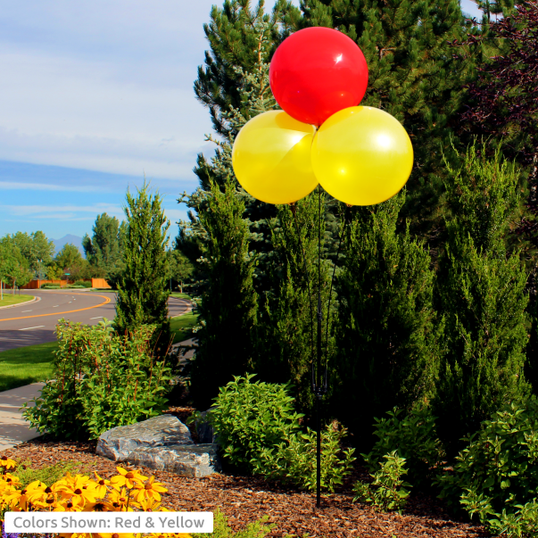 Triple Cluster Balloon Pole Kit - Reusable Balloon, No Helium Balloon
